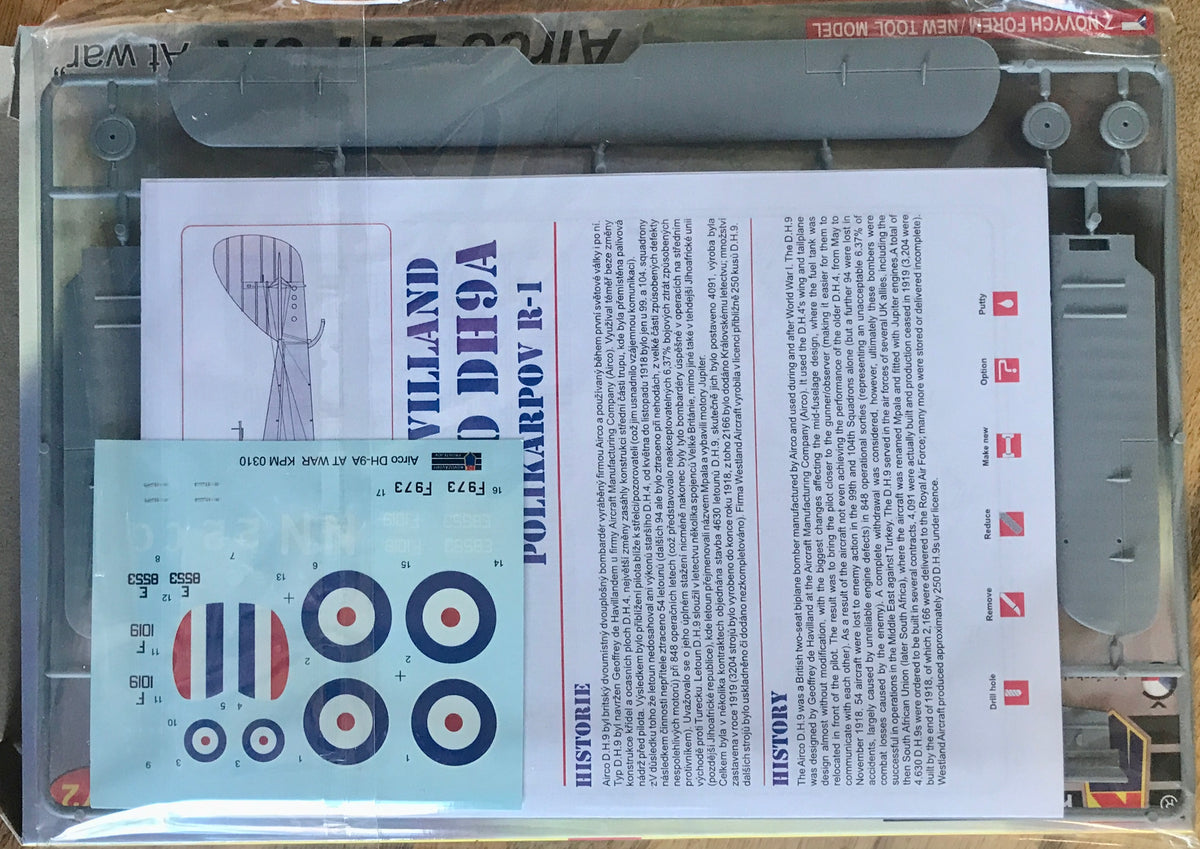 KPM0310 Airco DH-9A 'At War' 1/72 by KOVOZAVODY PROSTEJOV – Greentail Models