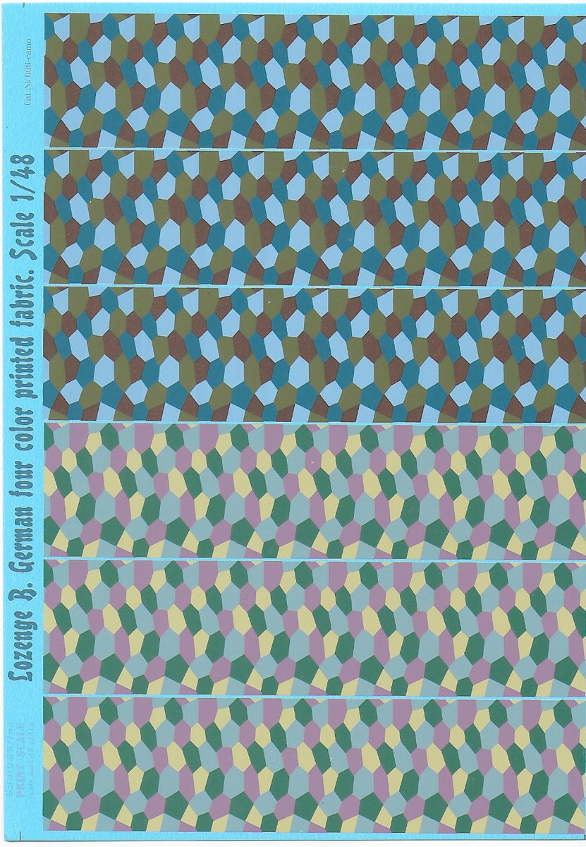 006-camo Lozenge B. German Four Color Printed Fabric 1/48 by PRINT SCA ...