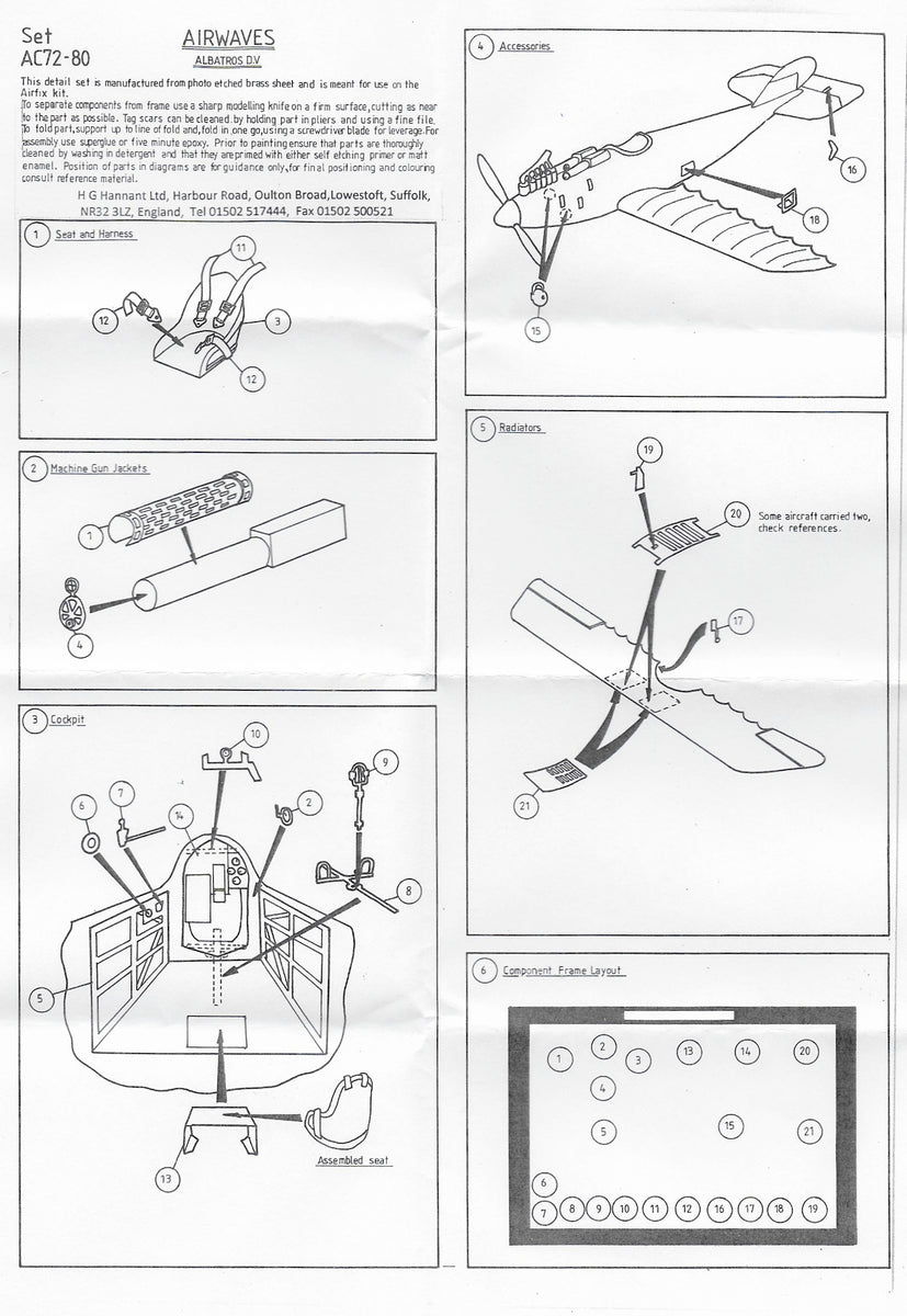 AEC72-80 Albatross D.V for Airfix kit 1/72 by AIRWAVES – Greentail Models