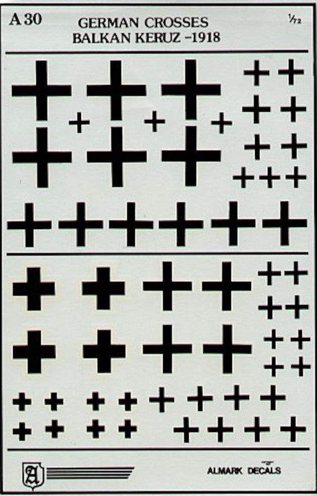A30 German Crosses - Balkan Kreuze 1918 1/72 by ALMARK – Greentail Models