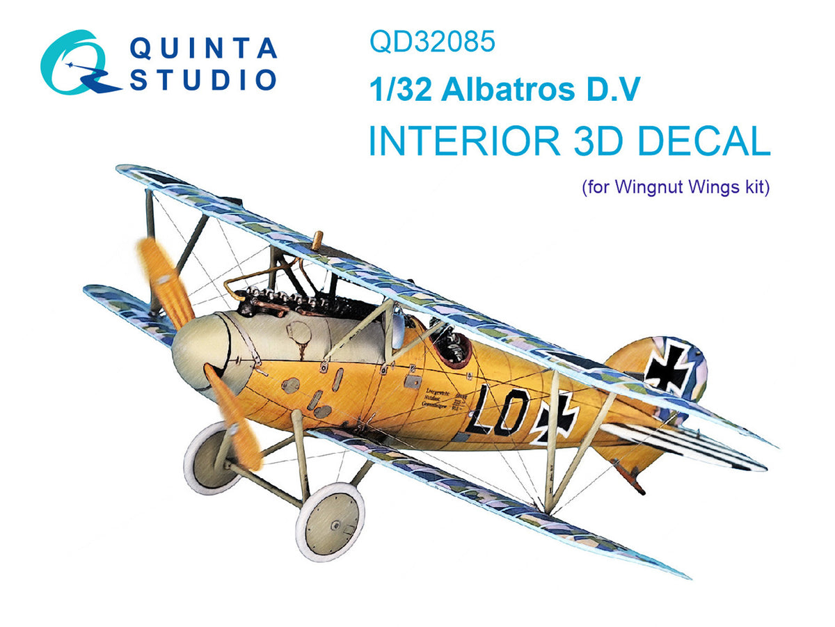 QD32085 Albatros D.V interior 3D Decal 1/32 by QUINTA STUDIO ...