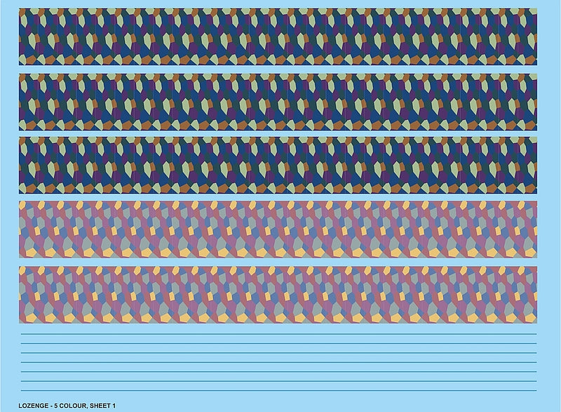 7025 German WWI 5 Colour Lozenge SET Underside/Topside Pattern 1/72 by ...